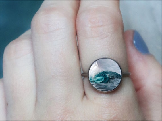 Wave Ring Ocean Ring Wave Jewelry Ocean Lover Gift - Etsy