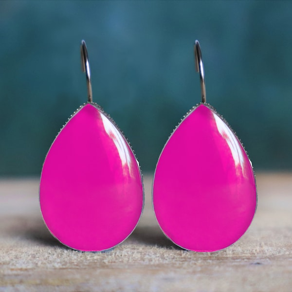 Hot Pink Earrings - Etsy