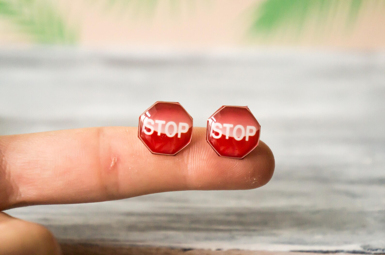 Stop Sign Earrings , Quirky Jewelry , Unusual Earrings , Funky Earrings ...