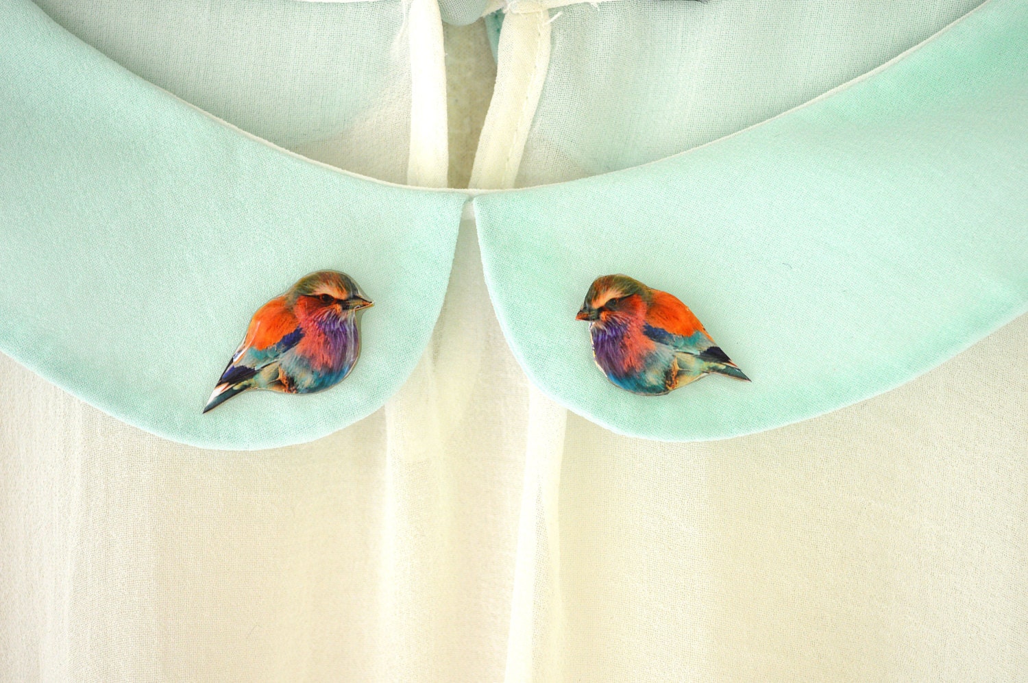 Birds , Animal Brooch , Wood Bird Brooch , Colorful Bird , Bird Pin ...