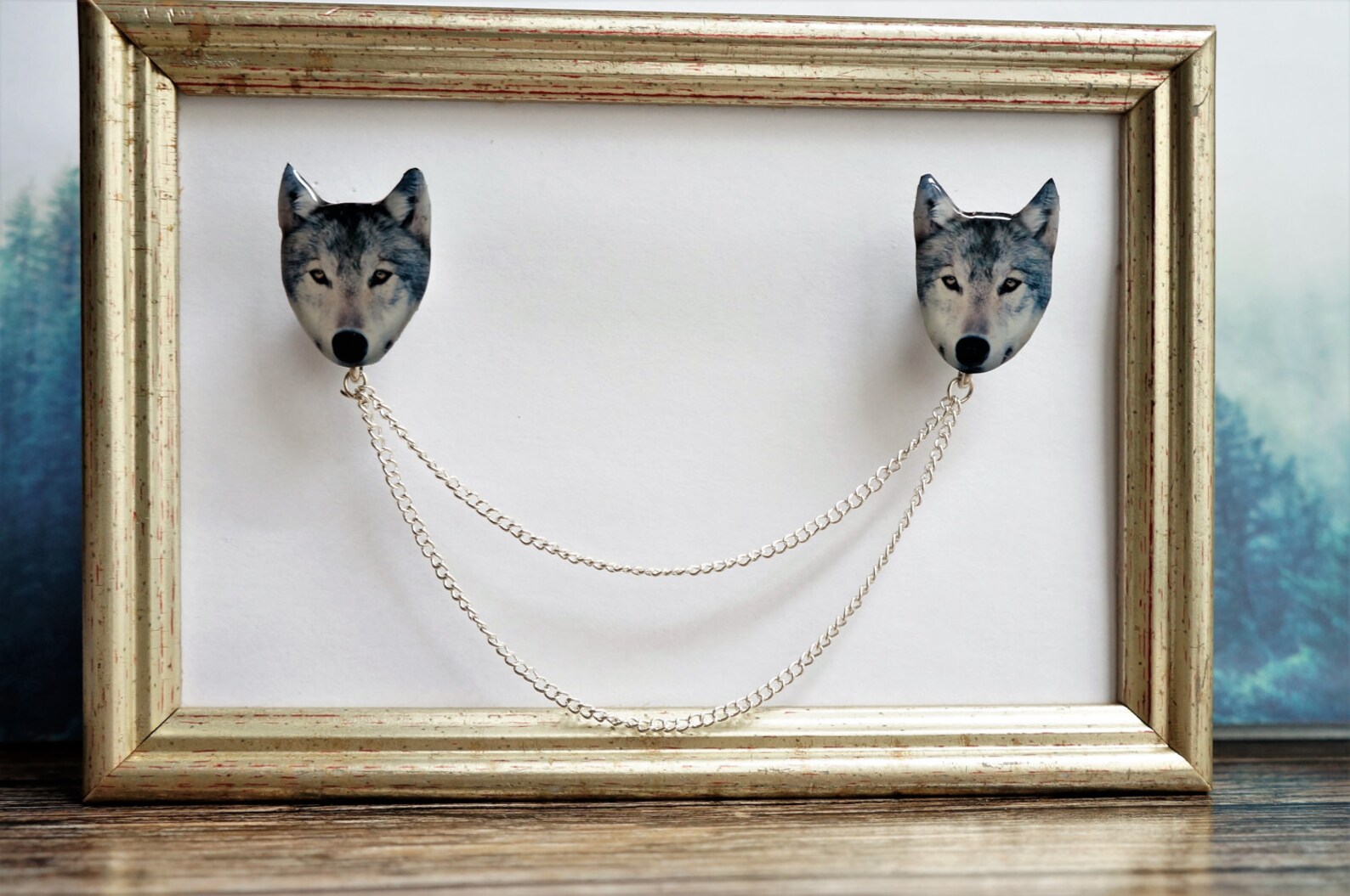 Wolf Shirt Teen Wolf Collar Pins Cardigan Clips Wolf | Etsy