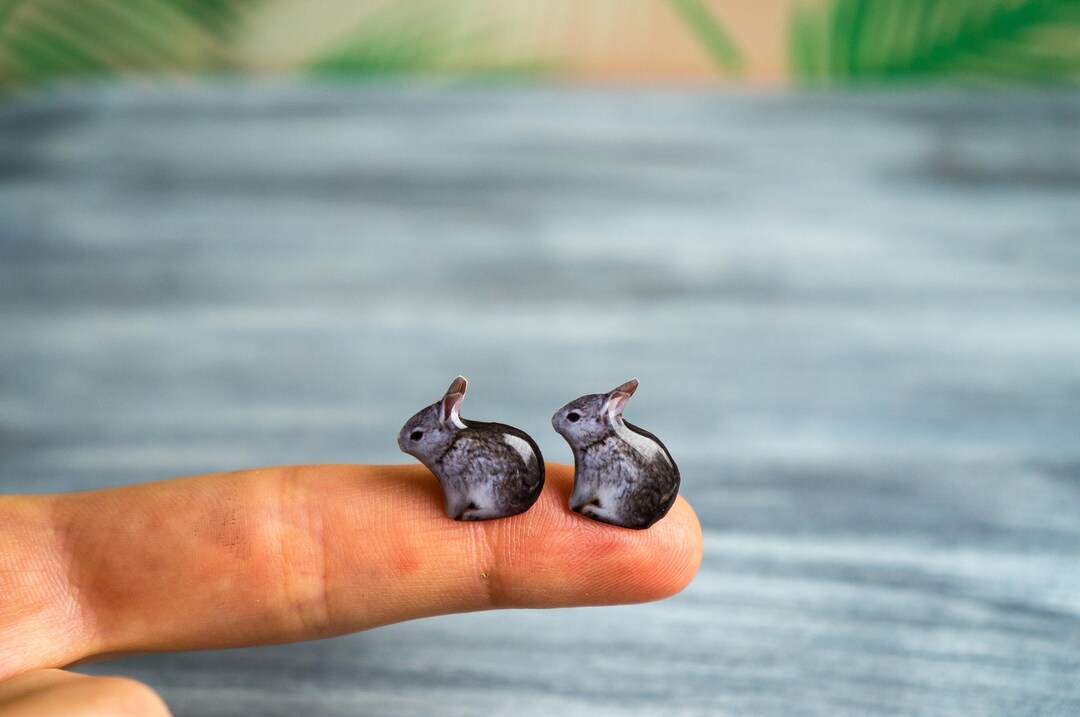 Rabbit Gift , Rabbit Earrings , Bunny Jewelry , Rabbit Jewelry , Animal ...