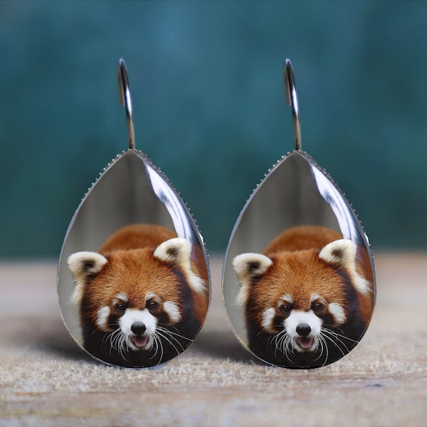Red Panda Earrings - Etsy