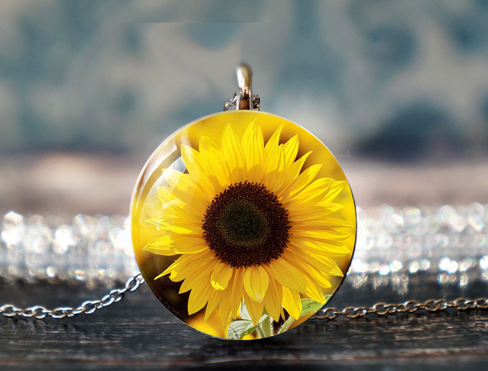 Sunflower Jewelry Sunflower Pendant Sunflower Gift - Etsy