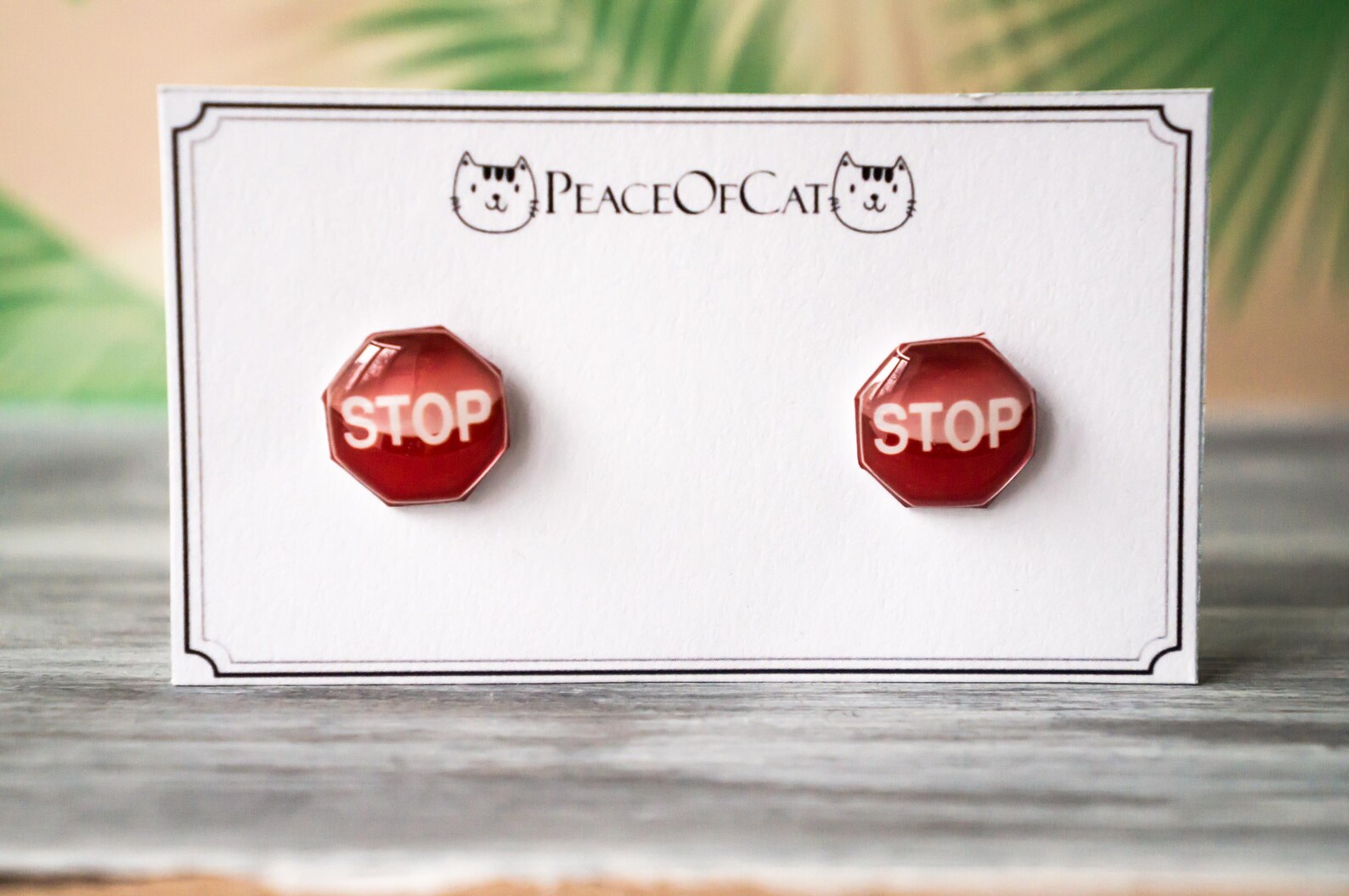 Stop Sign Earrings Quirky Jewelry Unusual Earrings Funky - Etsy