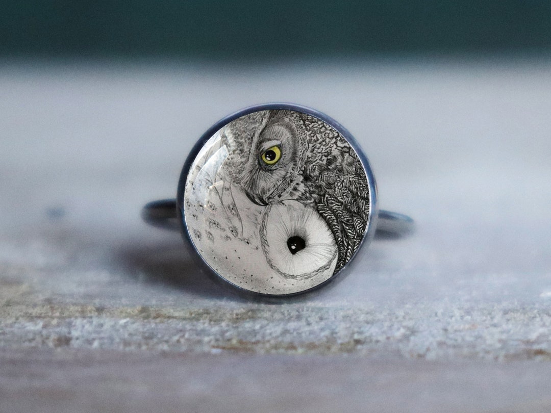 Owl Ring , Owl Jewelry , Bird Ring , Barn Owl Ring , Owl Gift - Etsy