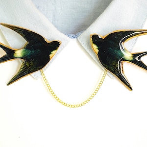 Collar Chain , Collar Tips ,bird Cardigan Guard , Bird Jewelry , Bird ...