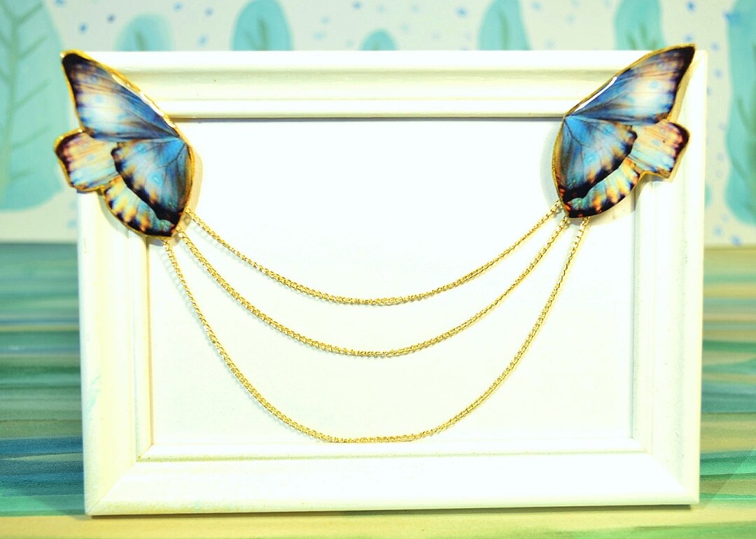 Collar Brooch , Collar Pin , Butterfly Jewelry , Collar Chain , Collar ...