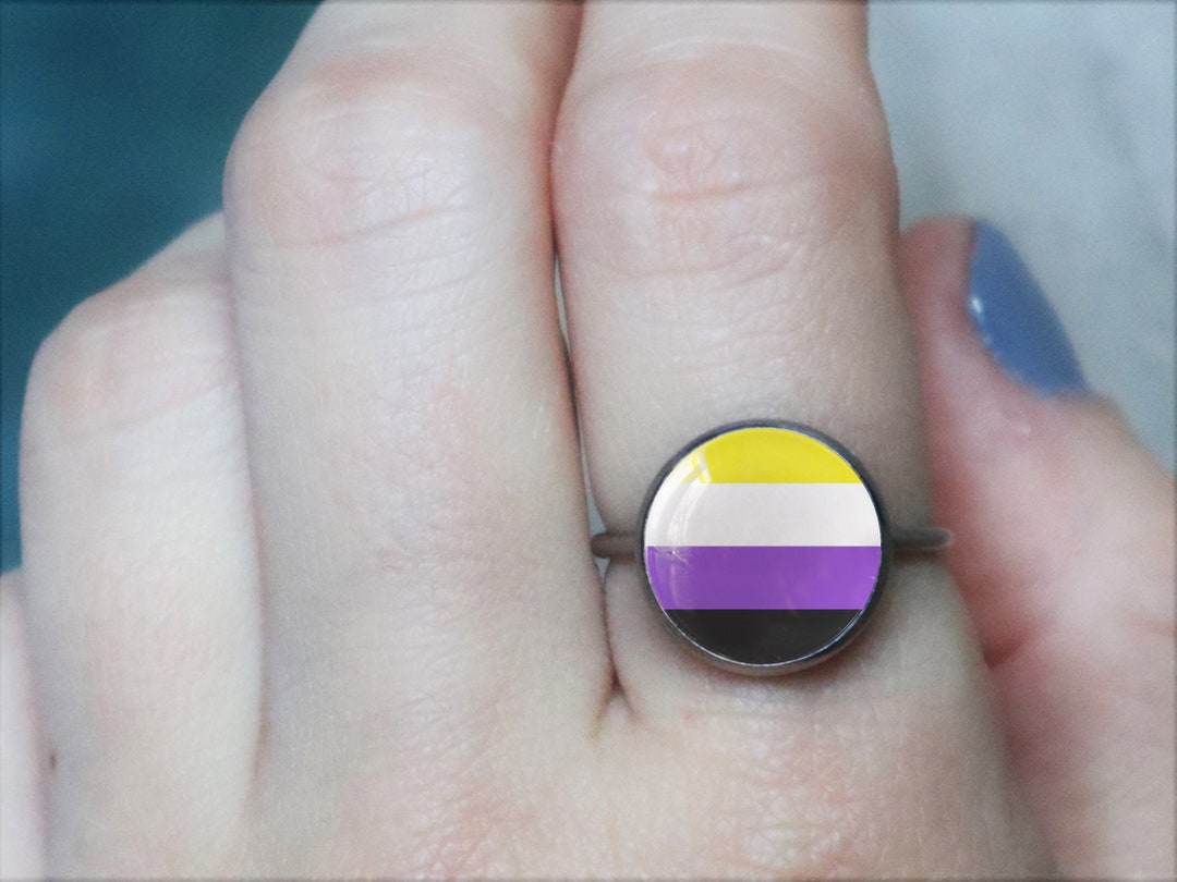Non Binary Ring , Pride Ring , Non Binary Jewelry , Non Binary Pride ...