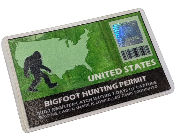 Bigfoot Hunting Permit - Etsy