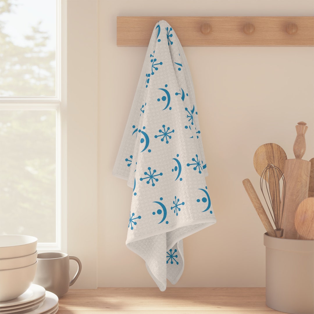 Pyrex Snowflake Garland WAFFLE WEAVE Dish Towels, Pyrex Themed Gift ...