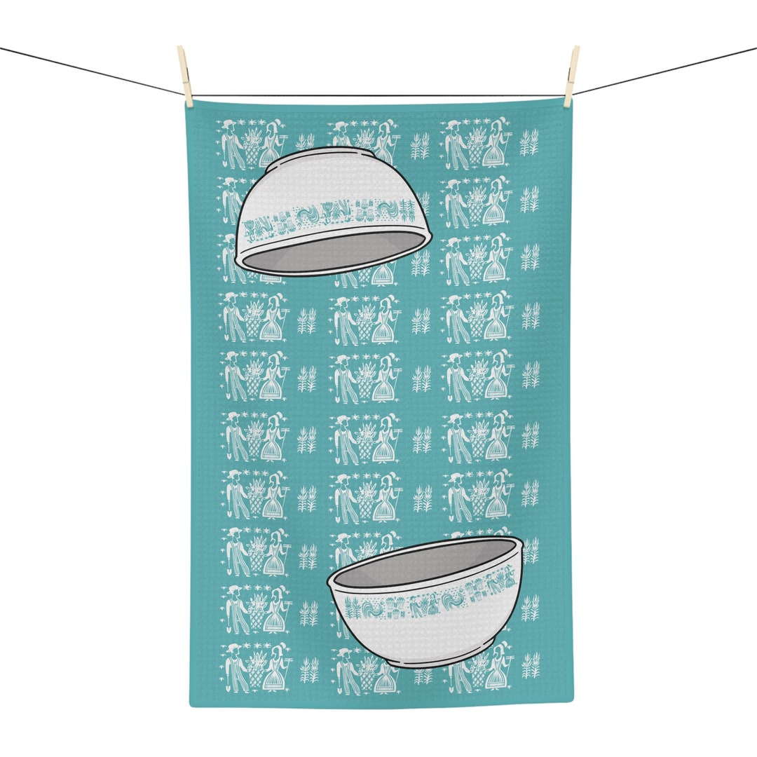 Pyrex Butterprint WAFFLE WEAVE Dish Towels, Pyrex Themed Gift ...