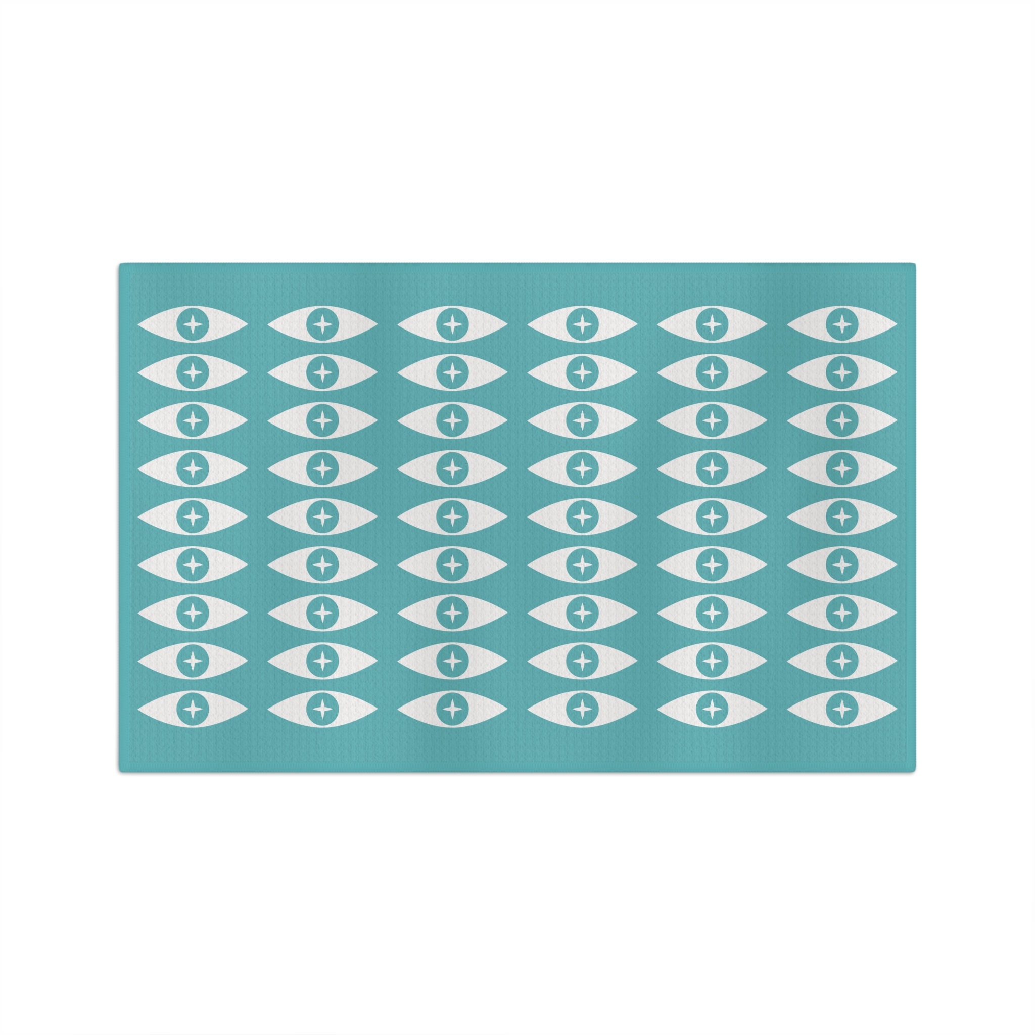 Pyrex Teal Eyes WAFFLE WEAVE Dish Towels, Pyrex Themed Gift, Atomic Cat ...