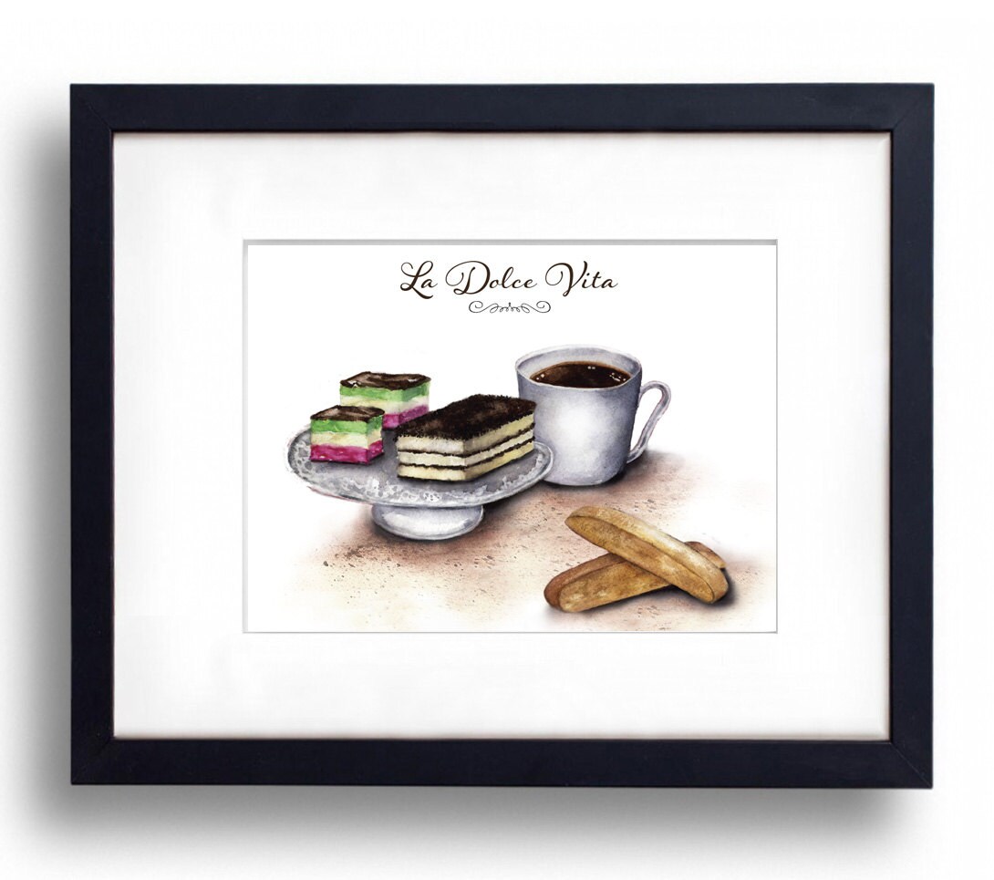 La Dolce Vita, the Sweet Life With Espresso, Italian Tri-colored Cakes ...