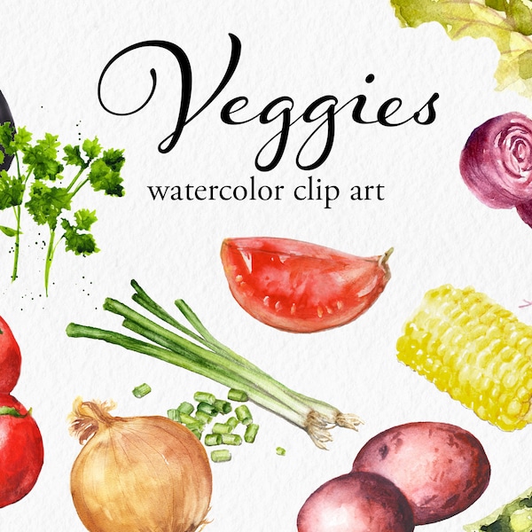 Watercolor Food - Etsy