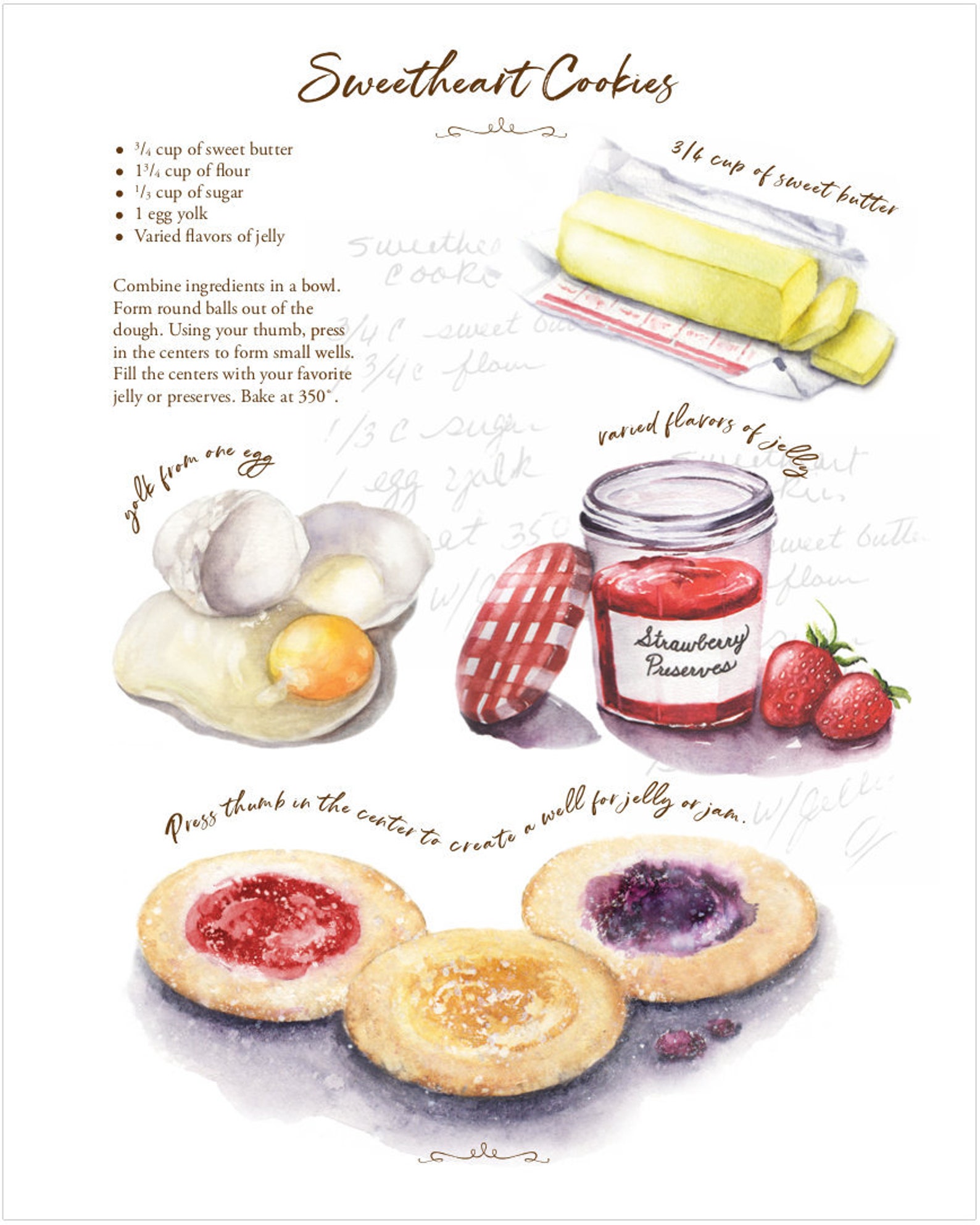 Custom Recipe Art Created for Your Favorite Family Recipes Comes With 8 ...