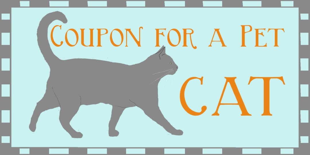 Printable Gift Coupons for Pet: Cat, Dog, Fish, Snake and Guinea Pig - Etsy