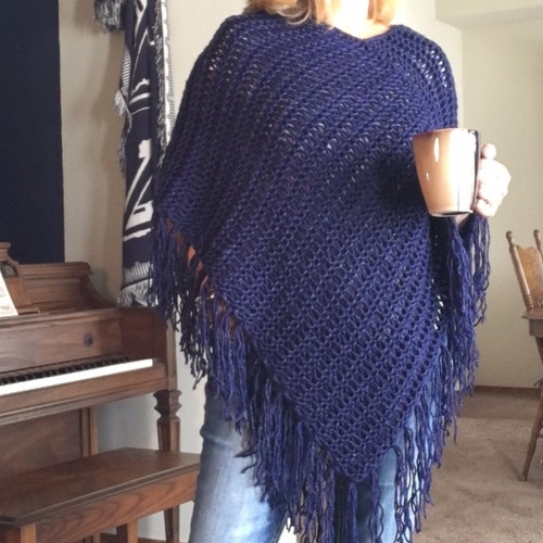 Favorite Poncho a Loom Knit Pattern - Etsy