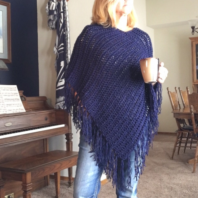 Loom Knit Poncho - Etsy
