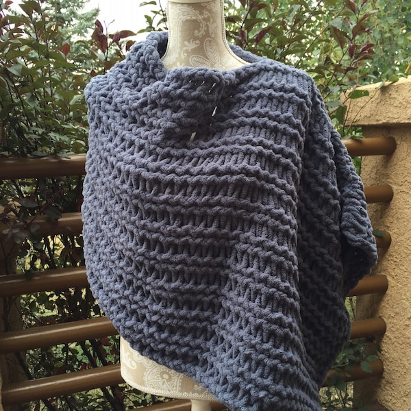 Loom Knit Poncho - Etsy