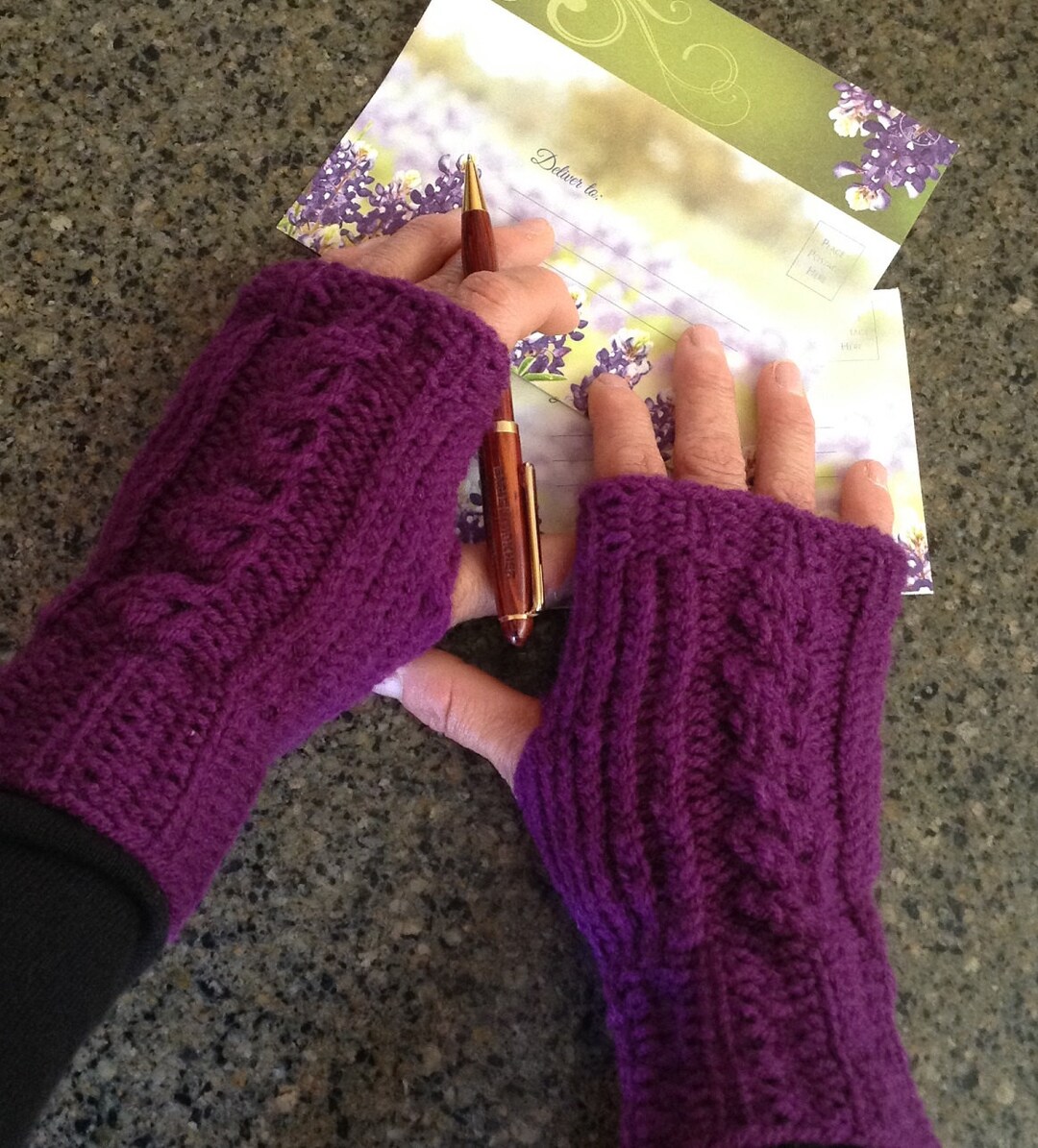 Fingerless Gloves for Two - Two Loom Knit Patterns - Etsy