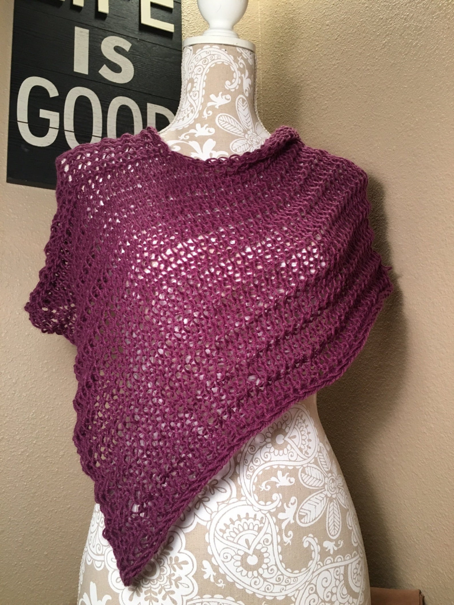 Impatient for Summer Poncho a Loom Knit Pattern - Etsy