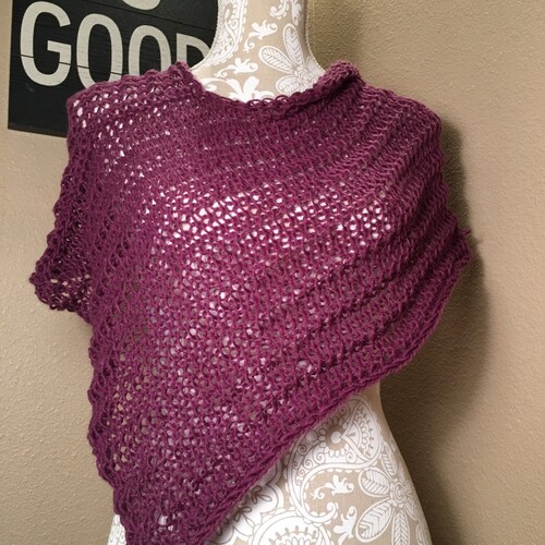 Favorite Poncho a Loom Knit Pattern - Etsy