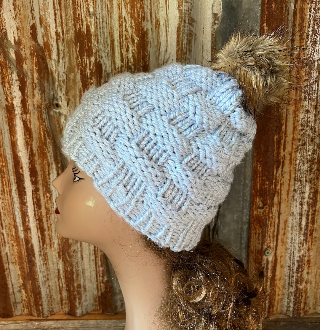 Basketweave Hat -- a Loom Knit Pattern - Etsy