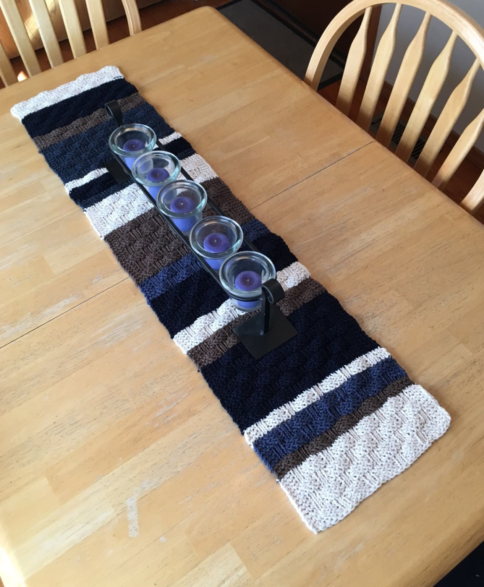 Basketweave Table Runner a Loom Knit Pattern - Etsy