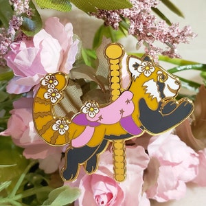 Conservation Carousel Series 1 - Red Panda - Hard Enamel Pin - Charity ...