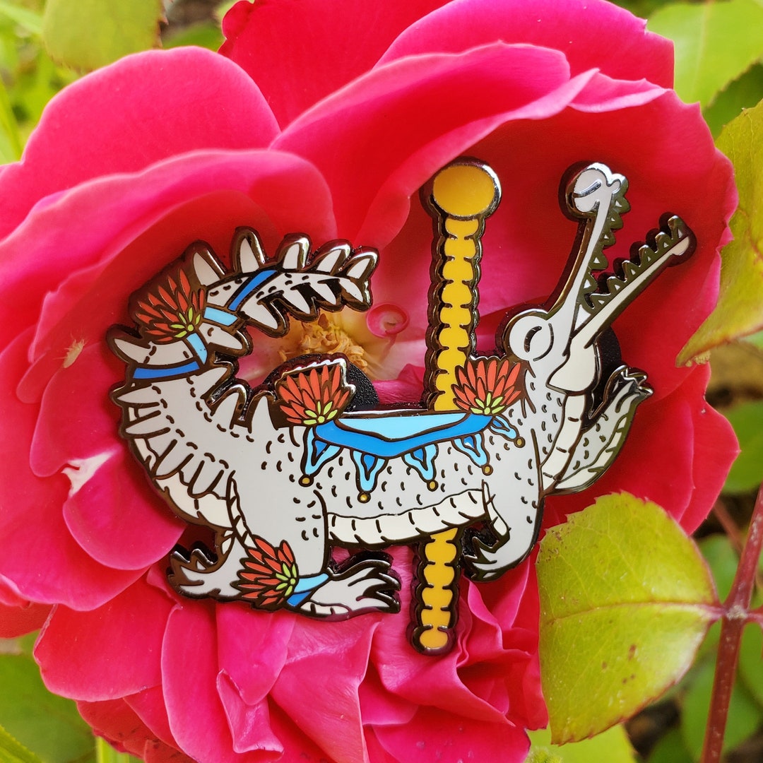 Conservation Carousel Series 2 - Gharial - Hard Enamel Pin - Charity ...