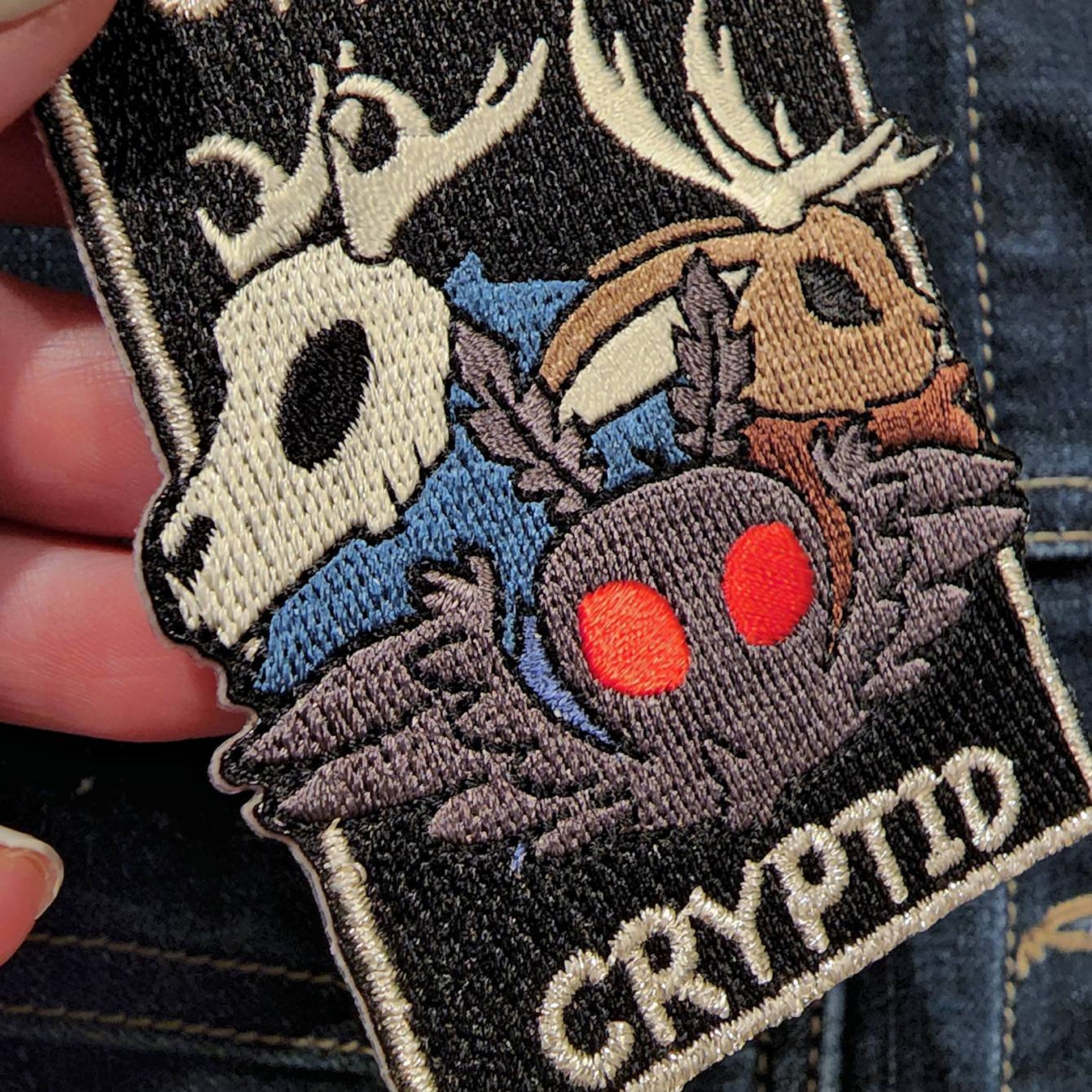 Official Cryptid 3in Embroidered Patch Mothman Wendigo and | Etsy