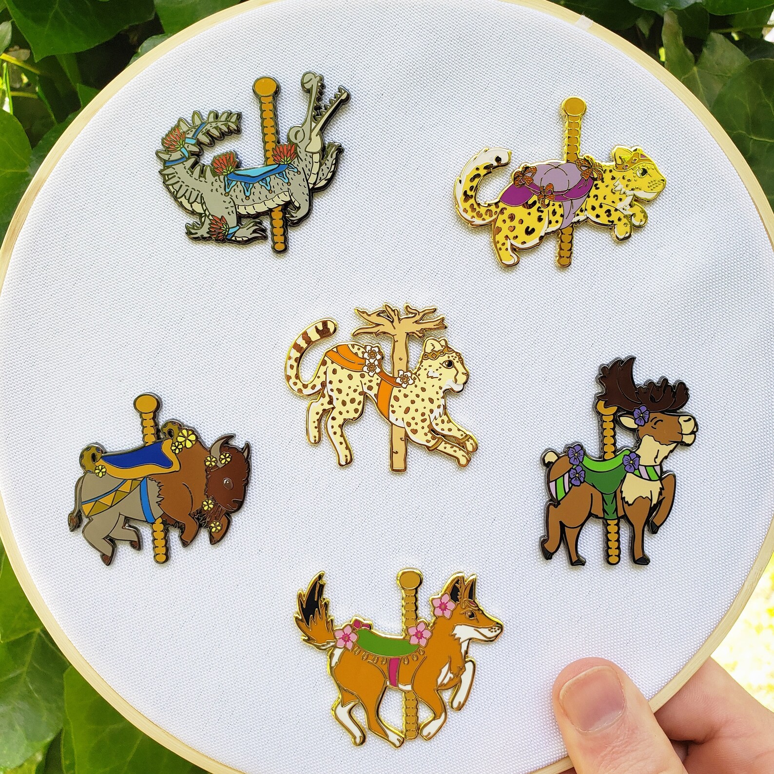Conservation Carousel Series 2 - African Cheetah - Hard Enamel Pin ...