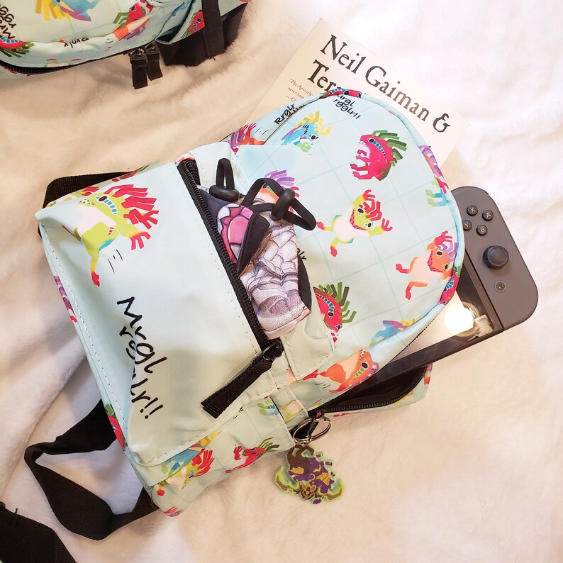 Geometric Murloc Mini Canvas Backpack Purse READY TO SHIP - Etsy