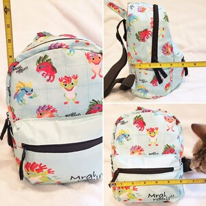 Geometric Murloc Mini Canvas Backpack Purse - READY TO SHIP! - Etsy