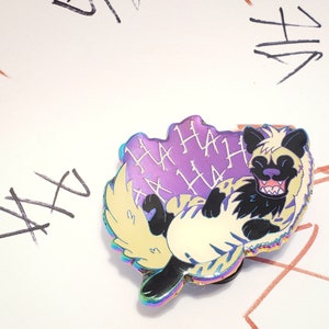 Striped Hyena Rainbow Metal Pin - Soft Enamel With Epoxy Coat - LIMITED ...
