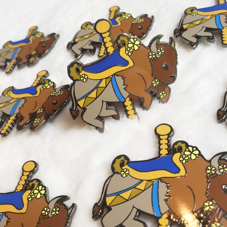 Conservation Carousel Series 2 Plains Bison Hard Enamel | Etsy
