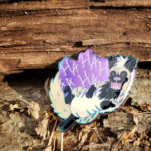 Striped Hyena Rainbow Metal Pin - Soft Enamel With Epoxy Coat - LIMITED ...