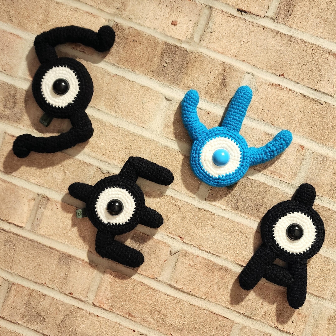 Ready to Ship! - Unown W, S and E Amigurumi (crochet Plush / Stuffed ...