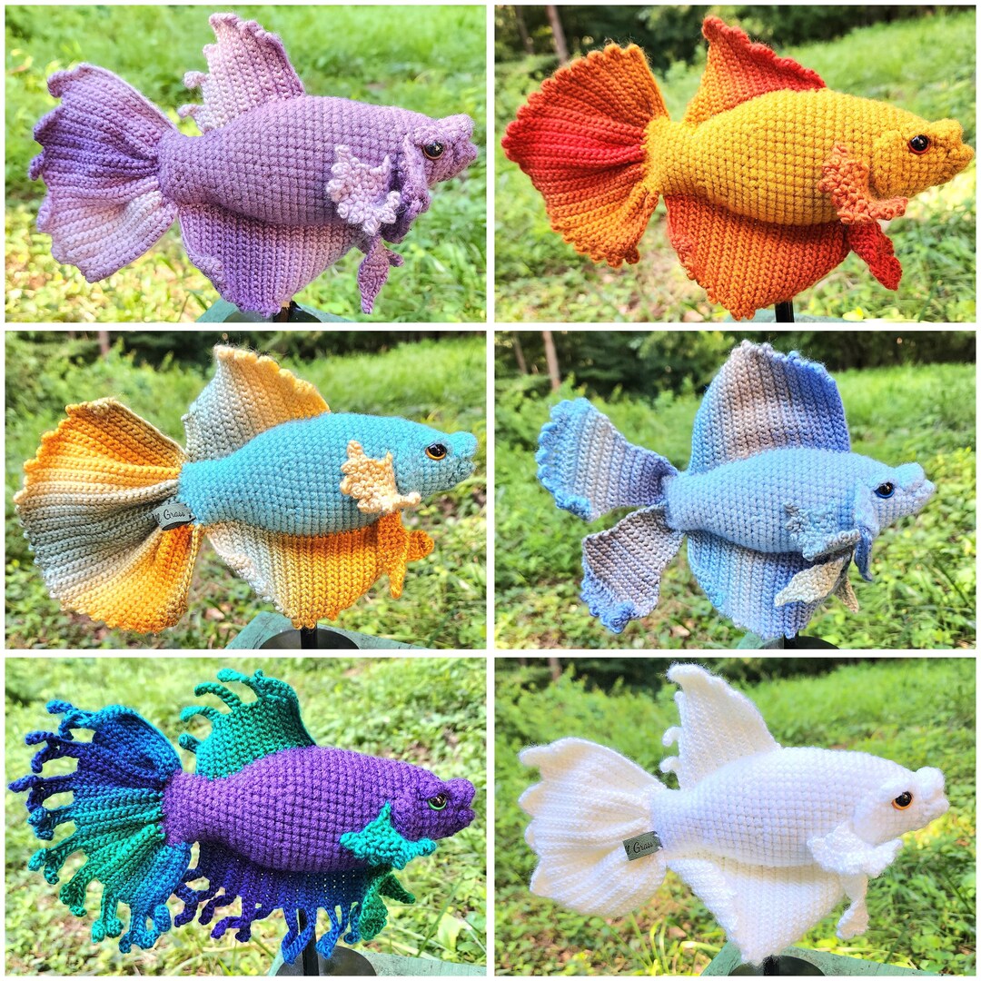 Ready to Ship! - Betta Fish Amigurumi (crochet Plush / Stuffed Toy ...