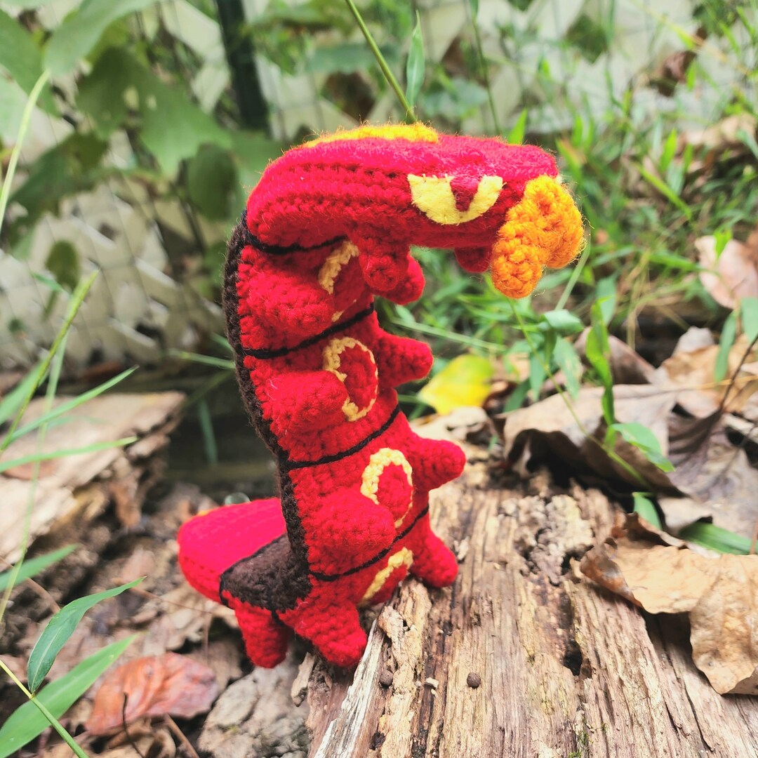 Pokemon Inspired: Sizzlipede Amigurumi crochet Plushie/plush Toy Fully ...