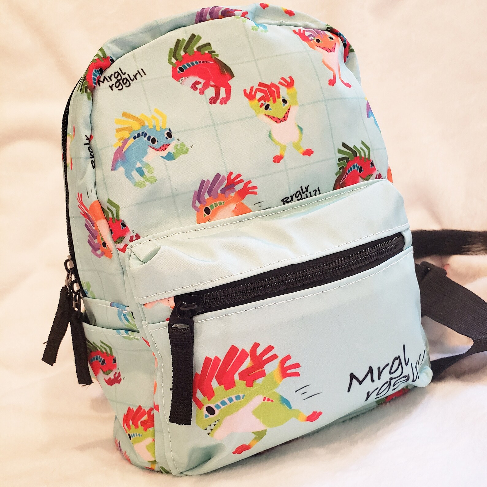 Geometric Murloc Mini Canvas Backpack Purse READY TO SHIP - Etsy