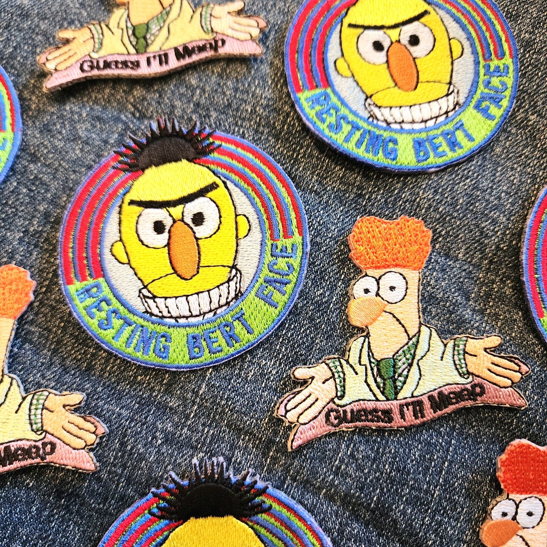 Beaker Meme / Resting Bert Face - 2.5in Embroidered Patches - Etsy