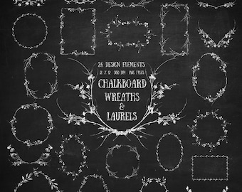 Laurel Wreath Clipart Frames Digital Wreath Clip Art - Etsy