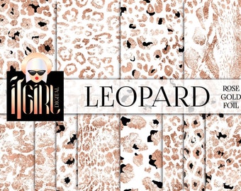Gold Leopard Print Paper - Etsy