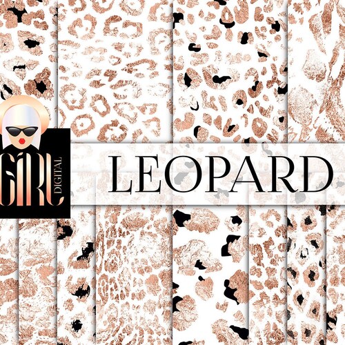100 Leopard Print Pattern Digital Papers Commercial Use - Etsy