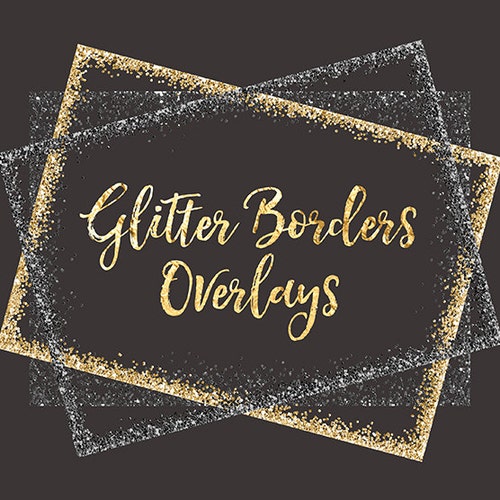 Rose Gold Glitter Frames and Borders PNG Overlay Clipart - Etsy