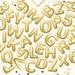 Gold Foil Balloon Letters & Numbers - Alphabet Clipart - Foil Balloons ...
