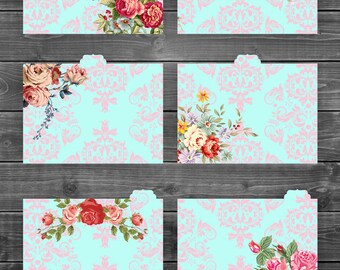 Tabbed Chalkboard Cards Digital Printable Collage Sheet | Etsy