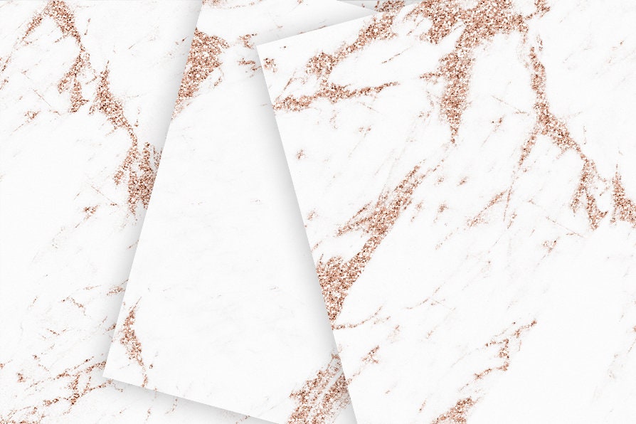 Rose Gold Digital Paper Marble Digital Paper Rose Gold | Etsy